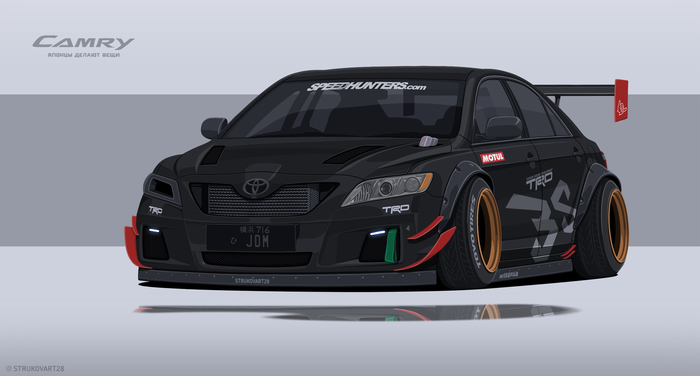 Иллюстрация Camry в стиле 2d | Illustrators.ru