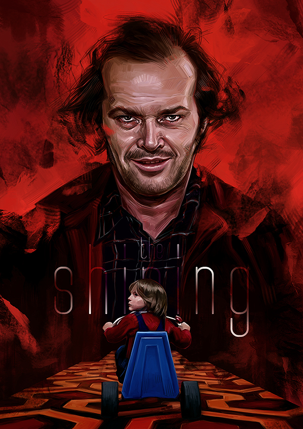 Иллюстрация The Shining в стиле плакат | Illustrators.ru