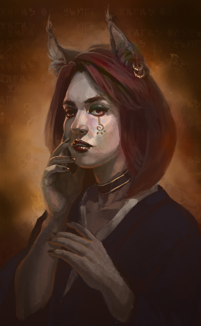 Иллюстрация Портрет в стиле 2d, cg, компьютерная графика