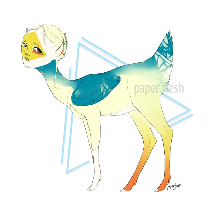 Иллюстрация Концепт персонажа "Ptashka" в стиле 2d,