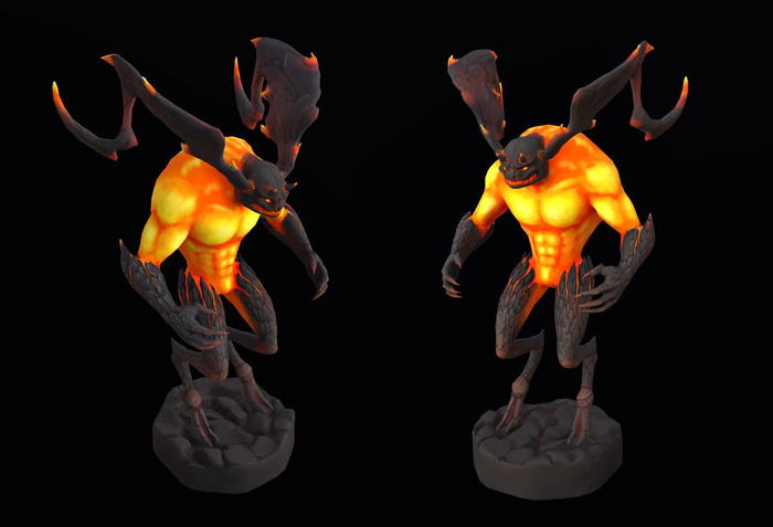 Иллюстрация Демон огня в стиле 3d, cg, game dev | Illustrators.ru