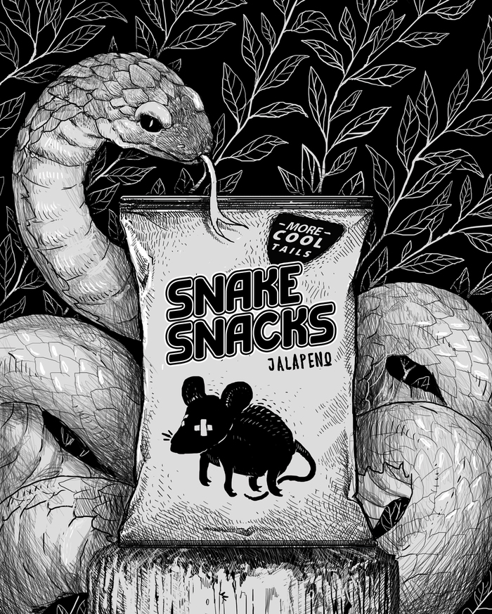 Иллюстрация Snake Snacks в стиле 2d | Illustrators.ru
