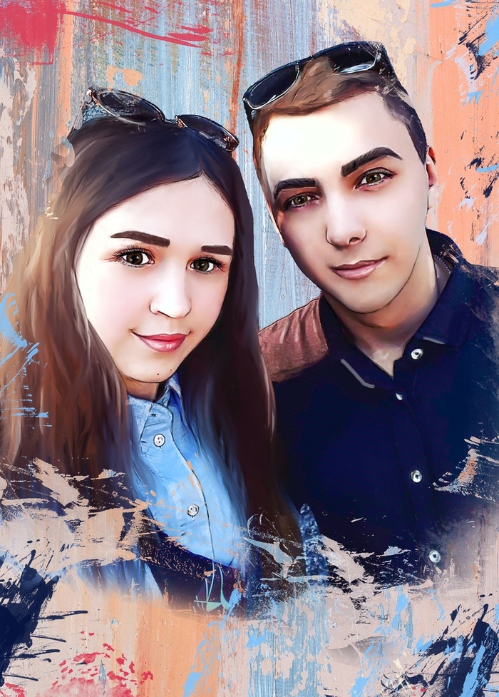 Иллюстрация Дрим арт для пары в стиле веб-дизайн | Illustrators.ru