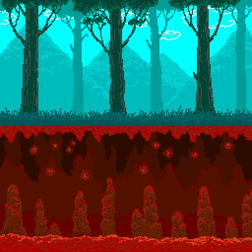 Иллюстрация Пиксельные фоны в стиле 2d, game dev | Illustrators.ru