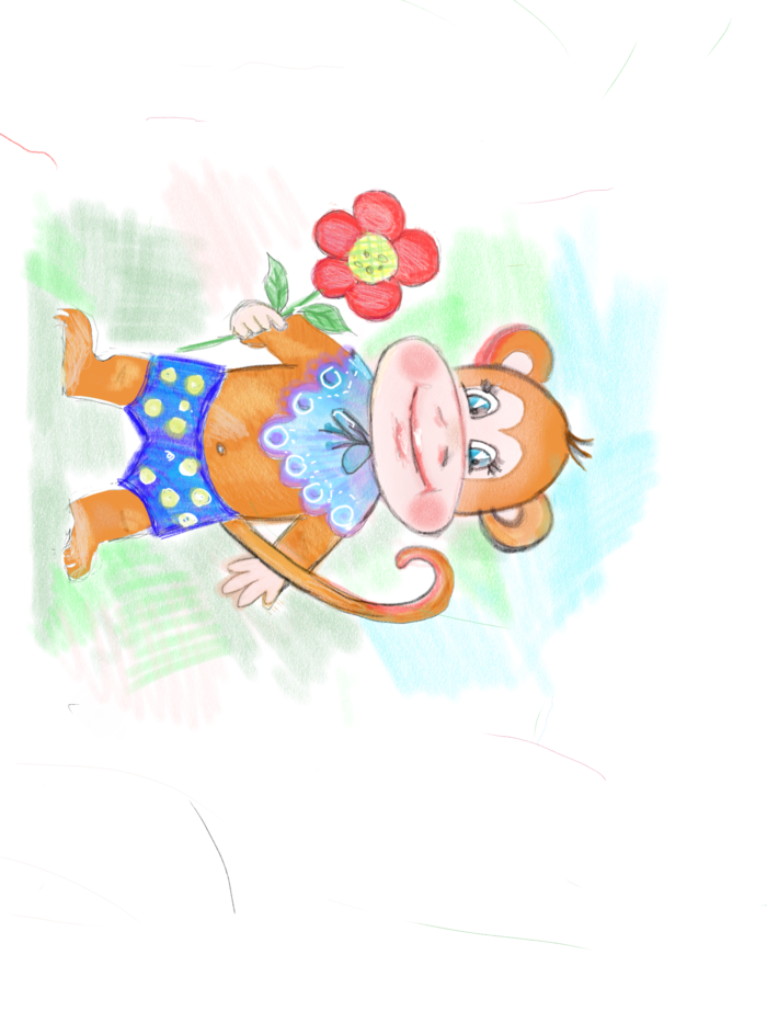Иллюстрация Monkey picture в стиле 2d | Illustrators.ru