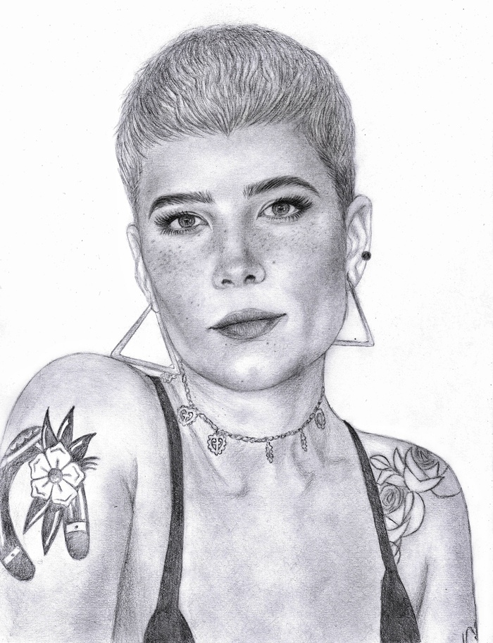 Иллюстрация Halsey в стиле люди, портрет, реализм | Illustrators.ru