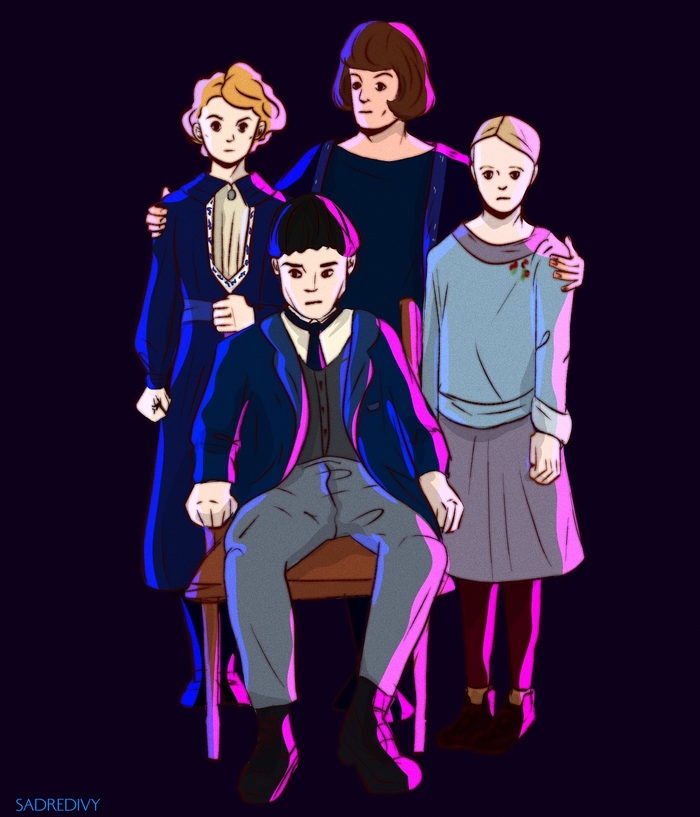 Иллюстрация The Barebone family | Illustrators.ru