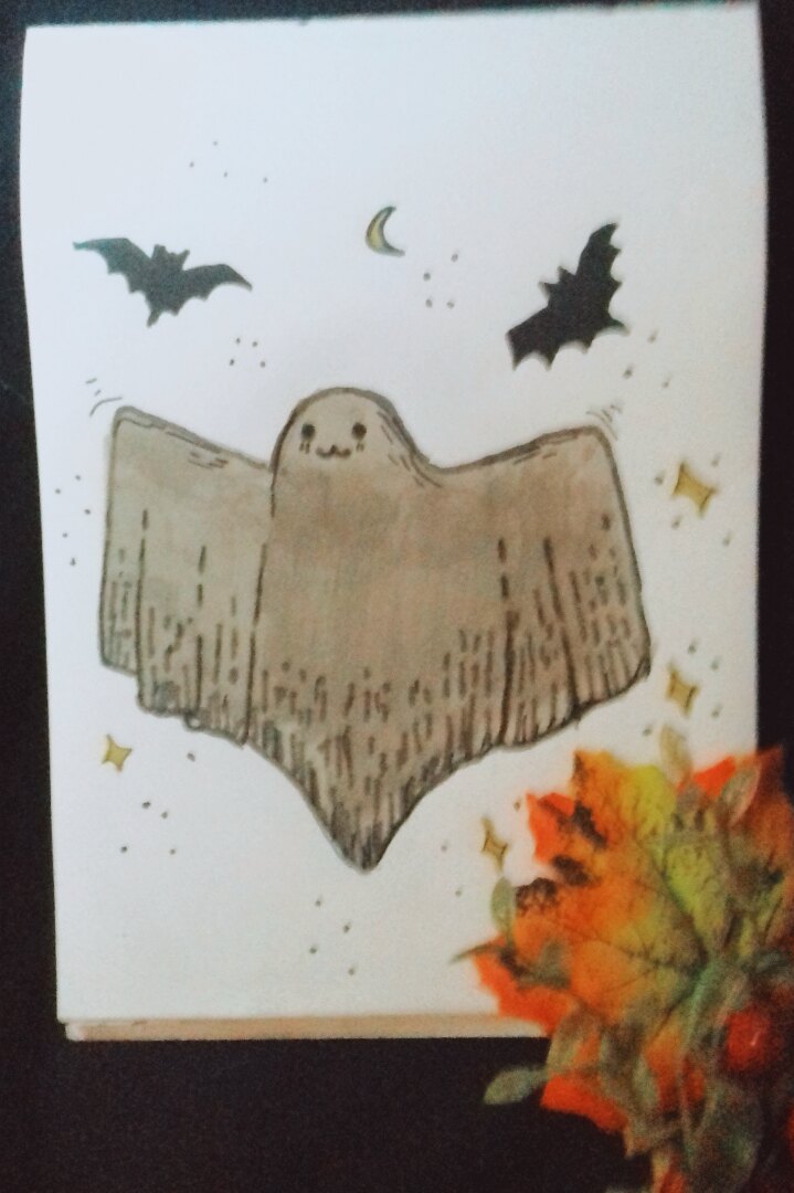 Иллюстрация "Kind ghost" в стиле 2d, графика, другое