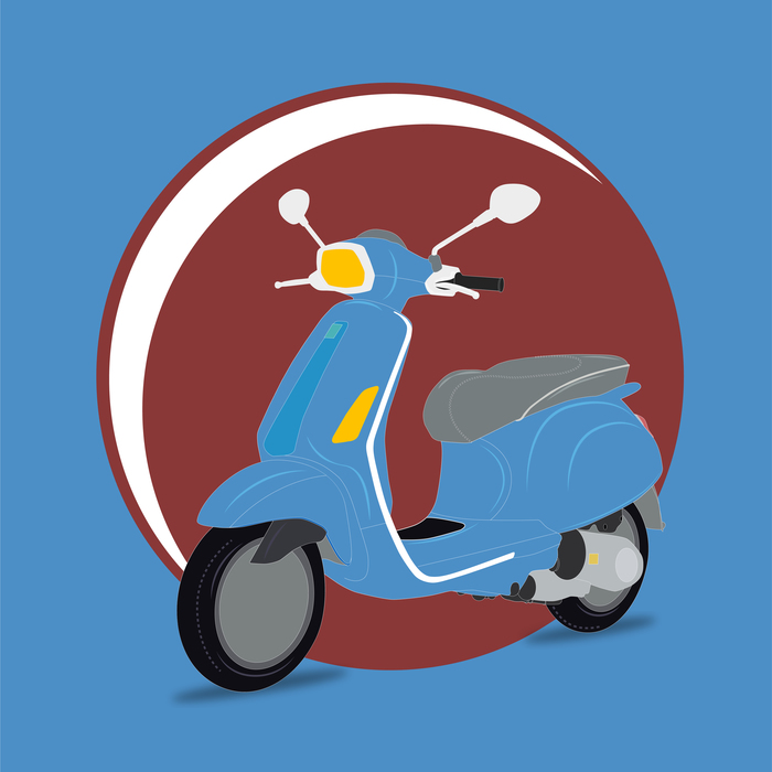Иллюстрация Scooter в стиле 2d | Illustrators.ru