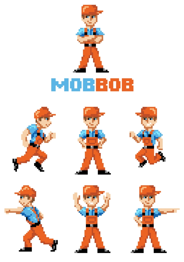 Иллюстрация Mob Bob в стиле брендинг, веб-дизайн, полиграфия