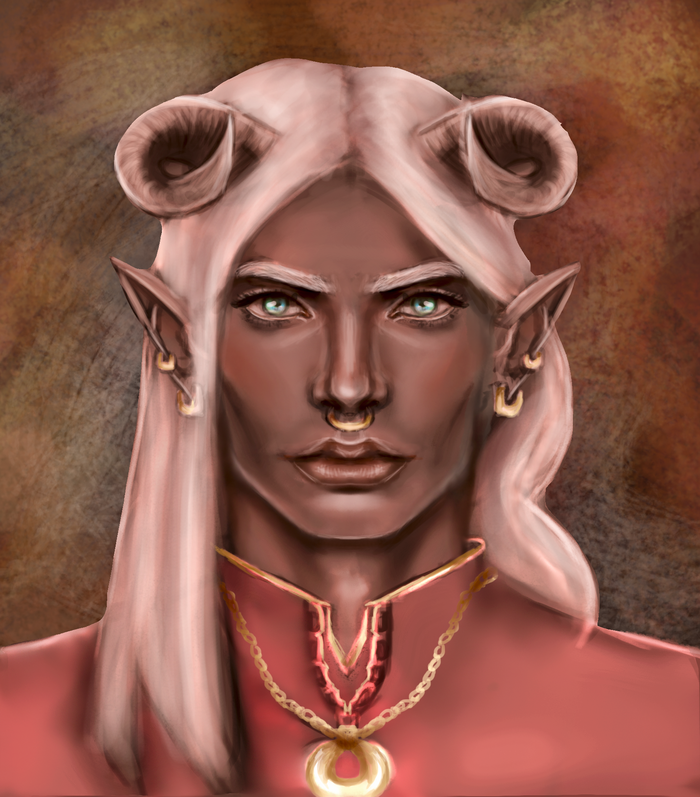 Иллюстрация тифлинг(персонаж днд) в стиле 2d | Illustrators.ru