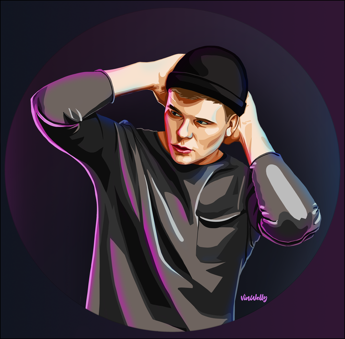 Иллюстрация H1GH в стиле компьютерная графика, плакат, поп-арт