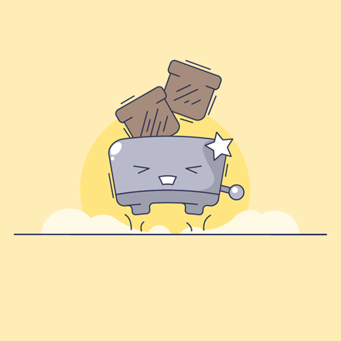 Иллюстрация A toaster в стиле 2d, персонажи | Illustrators.ru