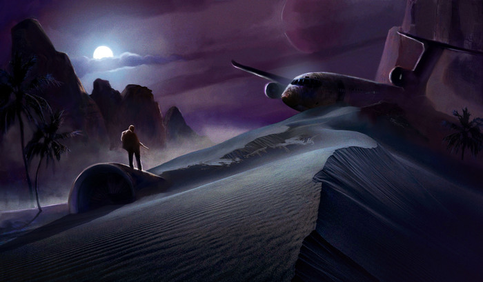 Иллюстрация Mirage in the desert в стиле 2d | Illustrators.ru