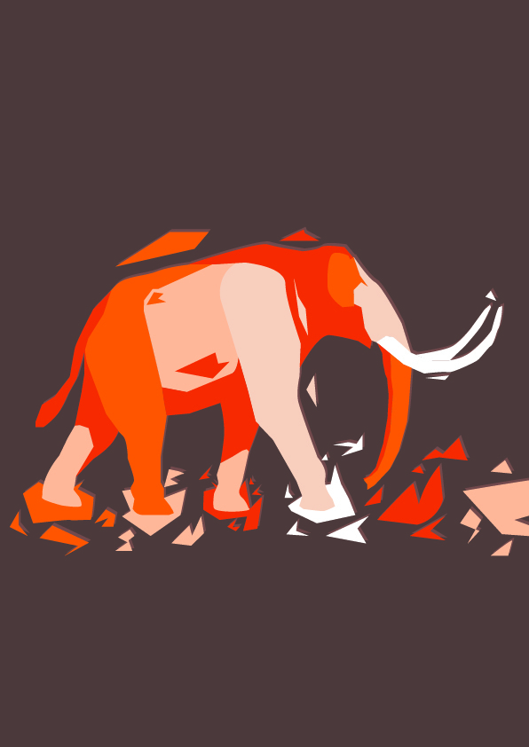 Иллюстрация New-Old Mammoth Illustration в стиле 2d, другое