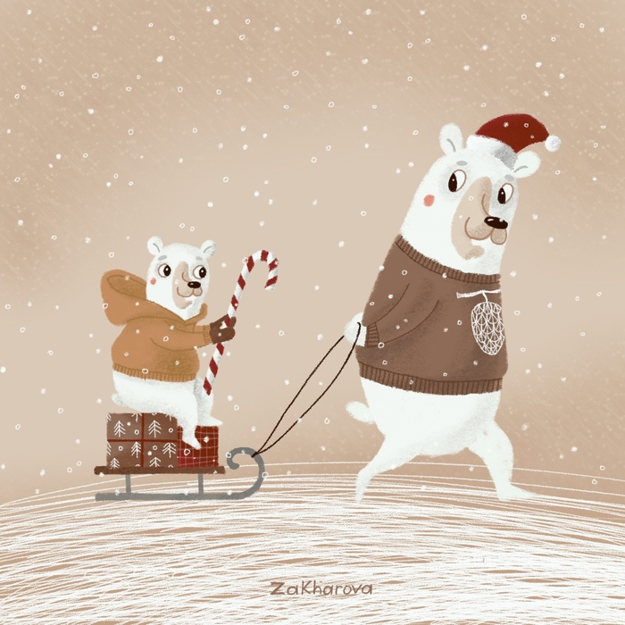 Иллюстрация Candy cane в стиле 2d, детский | Illustrators.ru