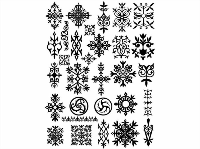 Иллюстрация Circassian ornament черкесский адыгский орнамент
