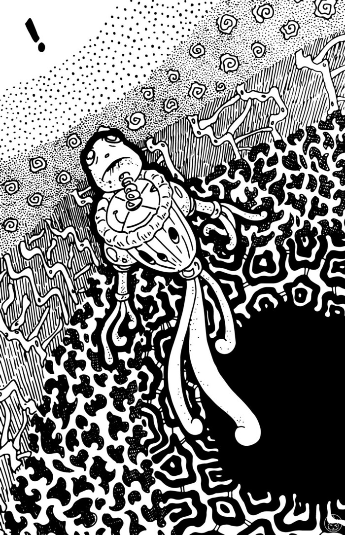 Иллюстрация Alien guest в стиле 2d, графика | Illustrators.ru