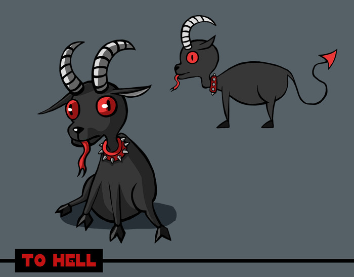Иллюстрация Goat в стиле 2d, game dev | Illustrators.ru