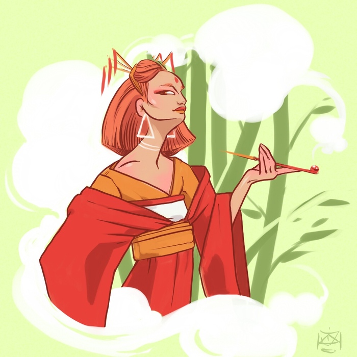 Иллюстрация Geisha в стиле 2d | Illustrators.ru