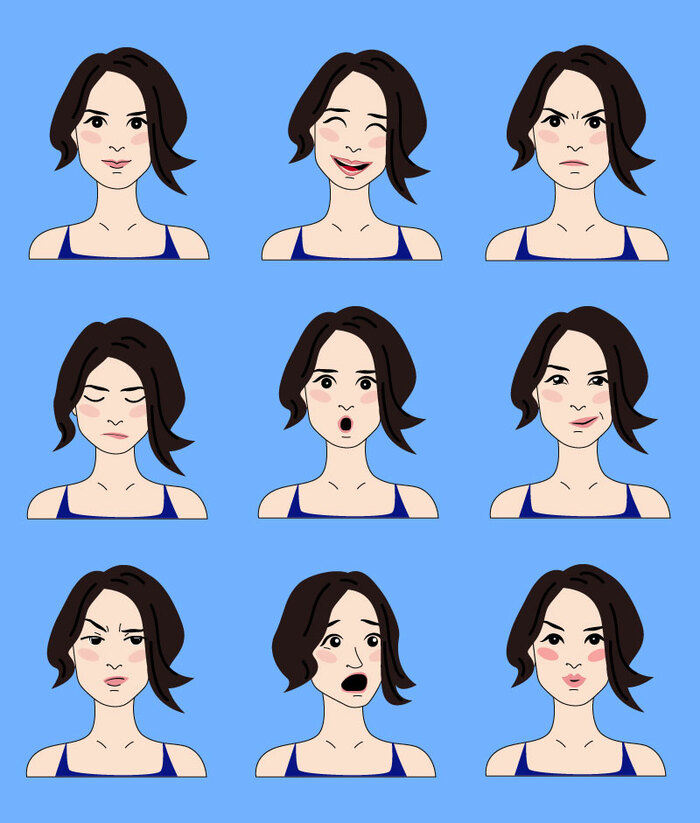 Иллюстрация Character emotions в стиле 2d, персонажи