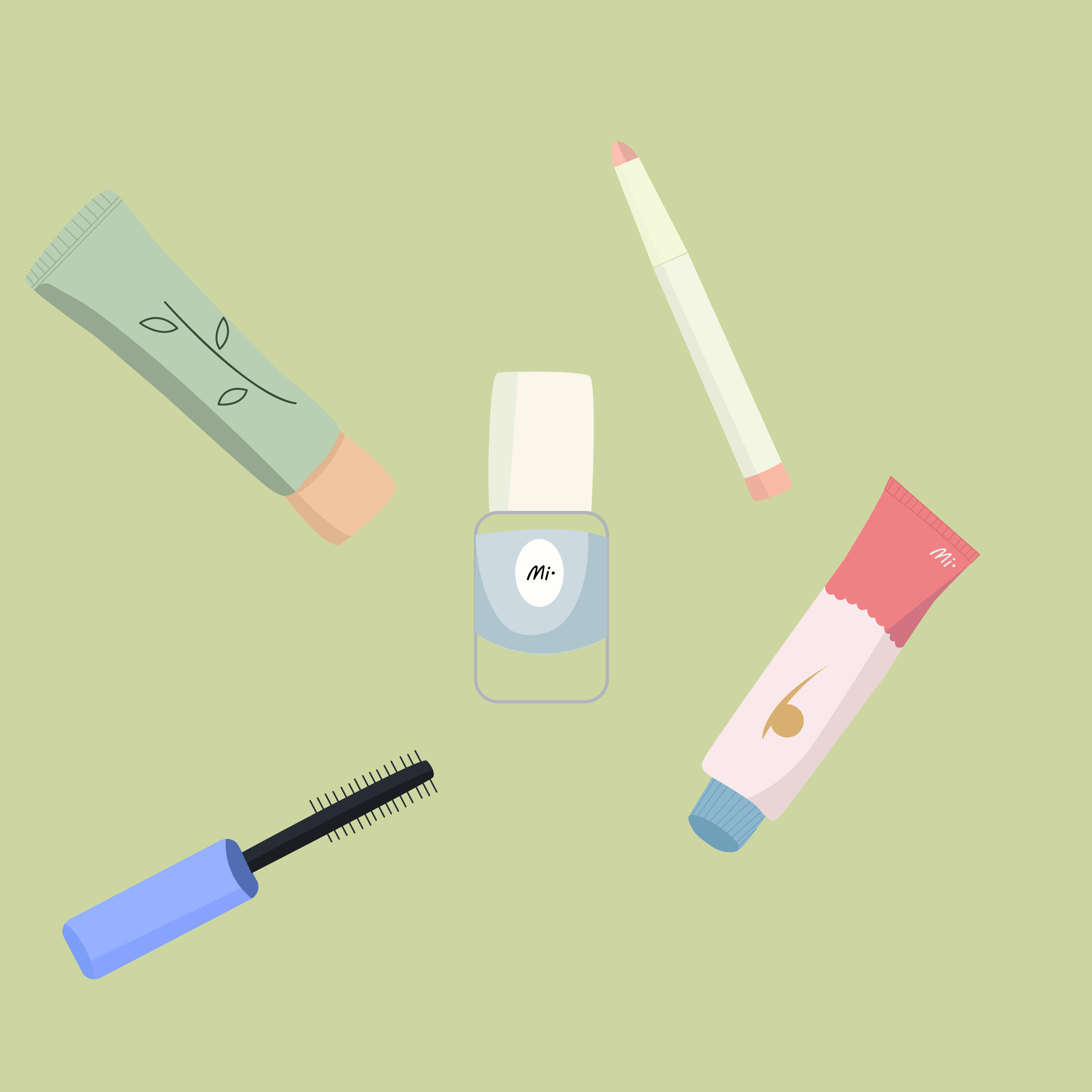 Иллюстрация Makeup set в стиле 2d, lifestyle, компьютерная графика