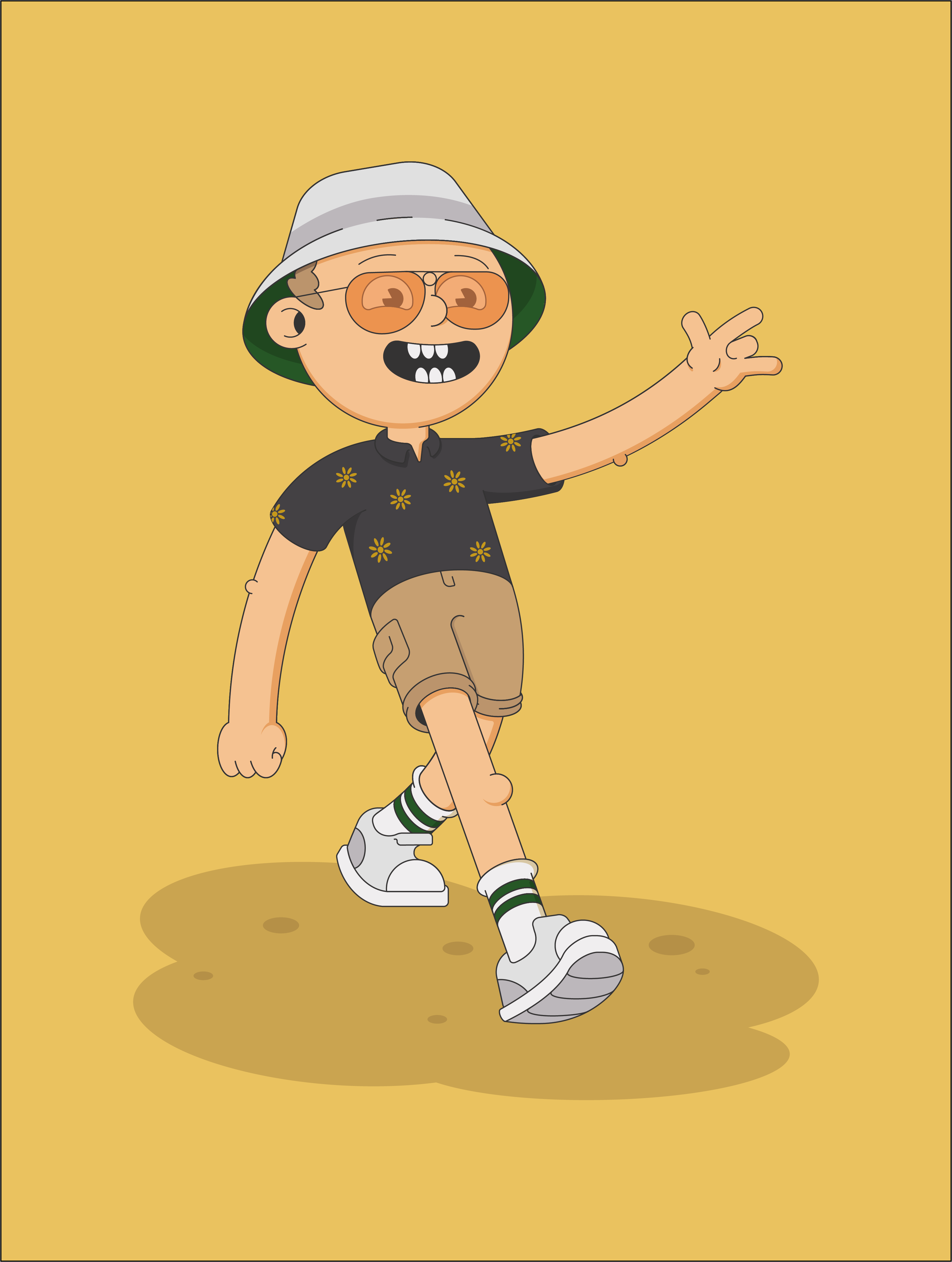 Иллюстрация Raoul Duke в стиле 2d, графика, персонажи