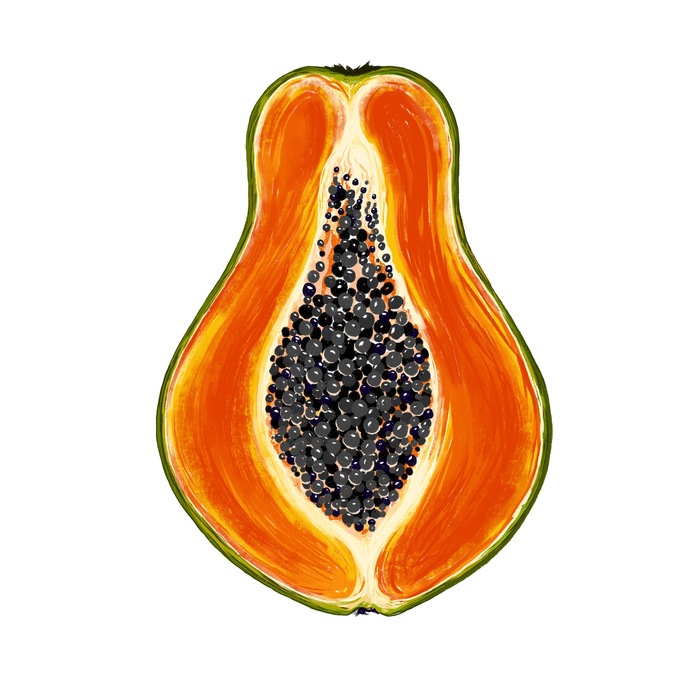 Иллюстрация Papaya в стиле 2d | Illustrators.ru
