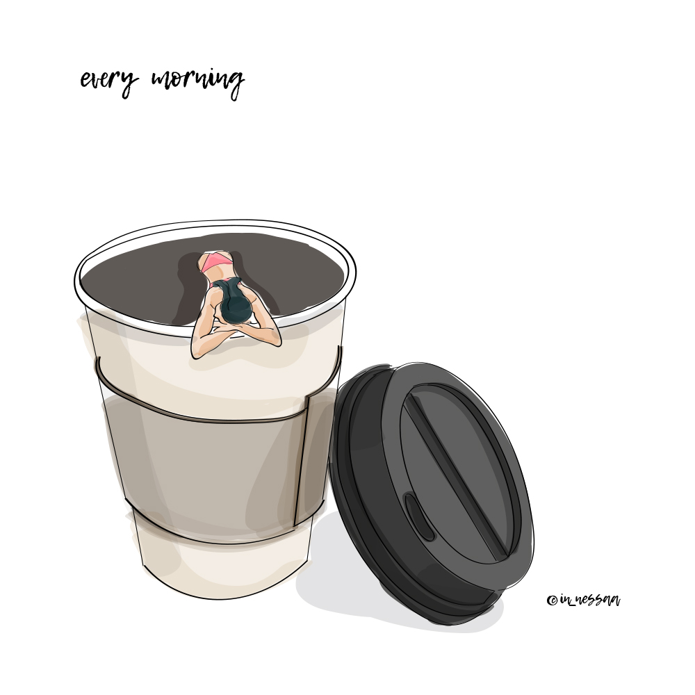 Иллюстрация morning ritual . | Illustrators.ru