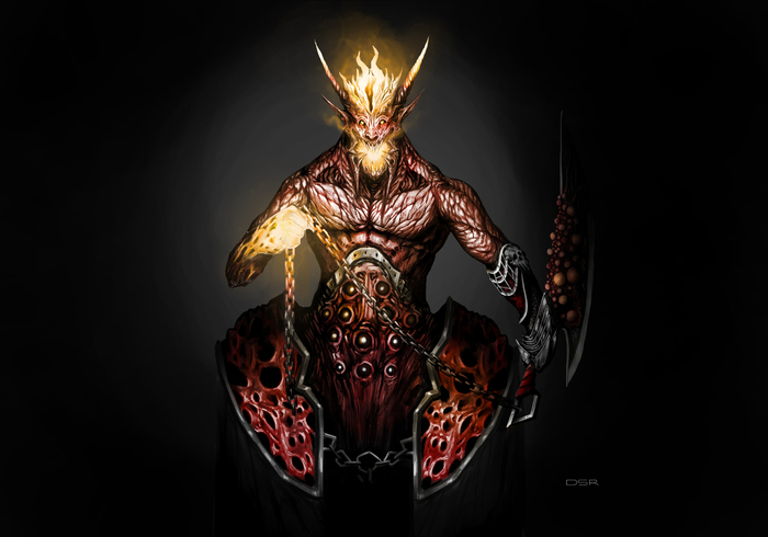 Иллюстрация Devil в стиле 2d, компьютерная графика, персонажи