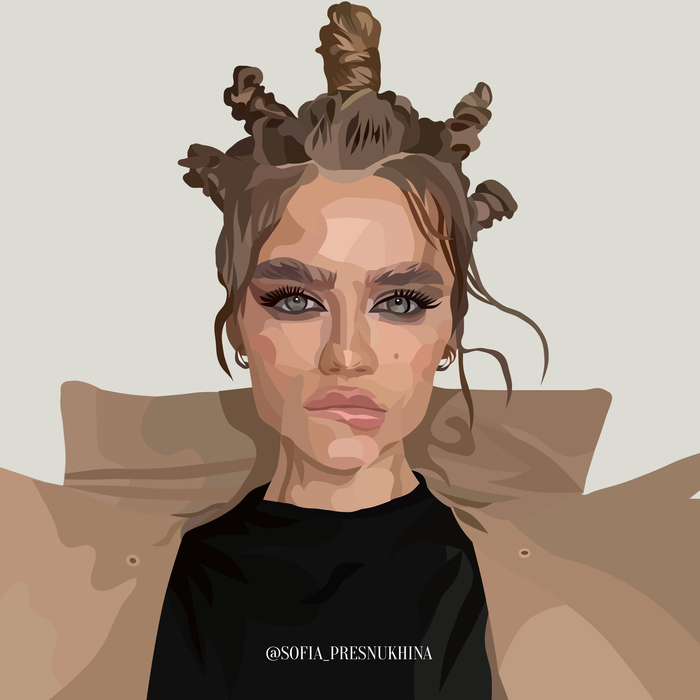 Иллюстрация Портрет фэшн-модели | Illustrators.ru