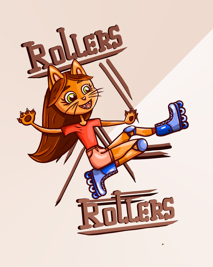 Иллюстрация Rollers в стиле плакат | Illustrators.ru