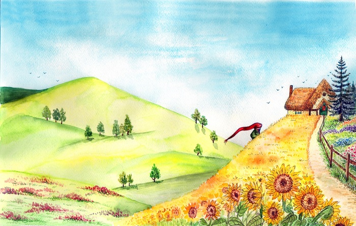 Иллюстрация "Пряничный гномик" в стиле живопись