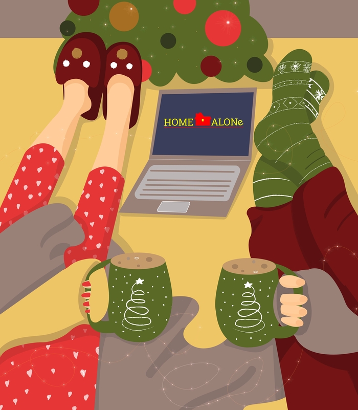 Иллюстрация Новогодняя иллюстрация в стиле 2d, lifestyle, персонажи