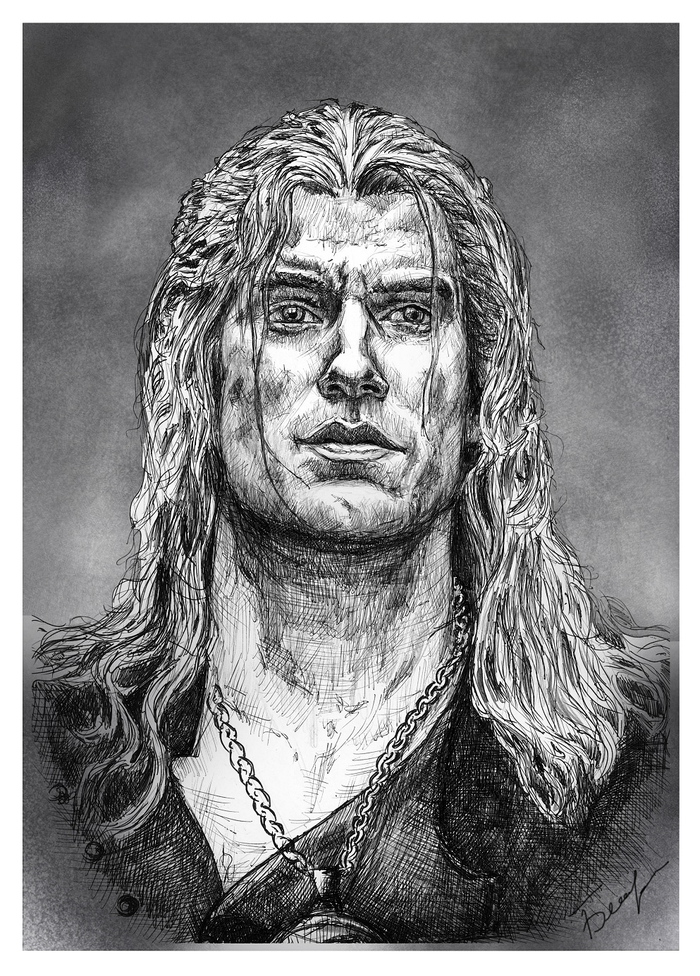 Иллюстрация Geralt of Rivia . в стиле 2d | Illustrators.ru