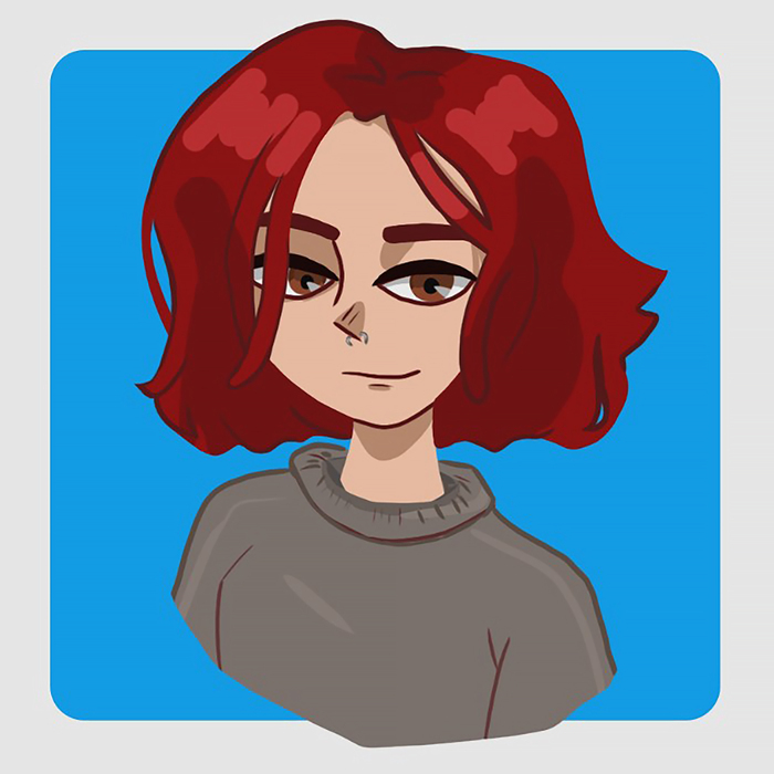 Иллюстрация Рыжая девушка в стиле 2d | Illustrators.ru