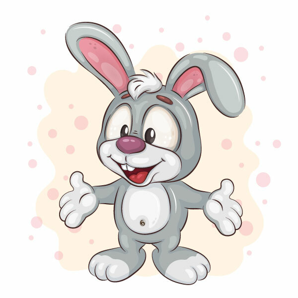 Иллюстрация Cartoon Easter Bunny. T-Shirt, PNG, SVG. в стиле 2d,