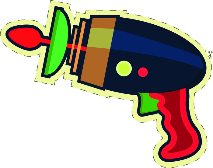 Иллюстрация STICKER OF LAZER GUN в стиле 2d | Illustrators.ru
