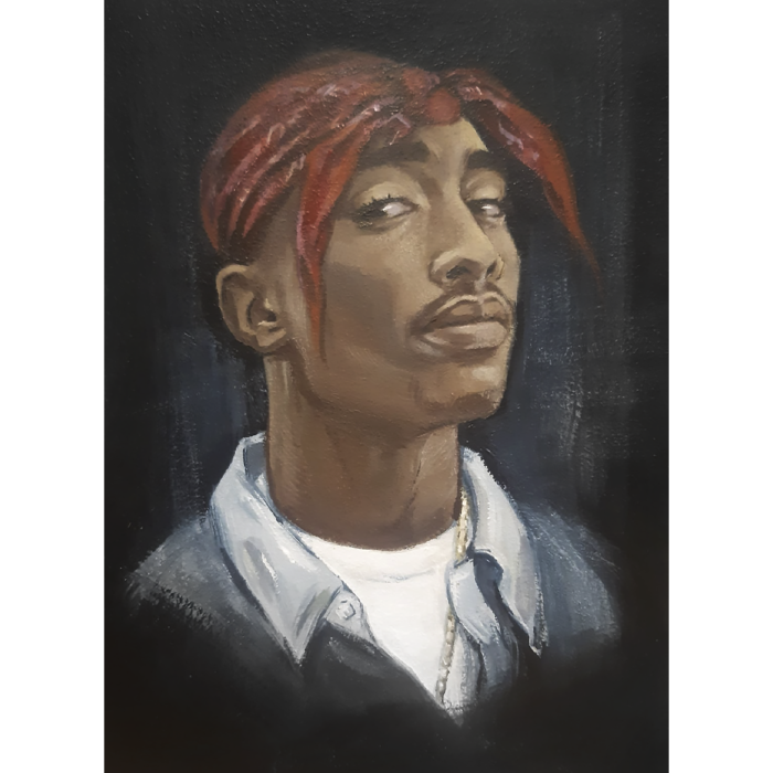 Иллюстрация 2Pac в стиле 2d, живопись | Illustrators.ru