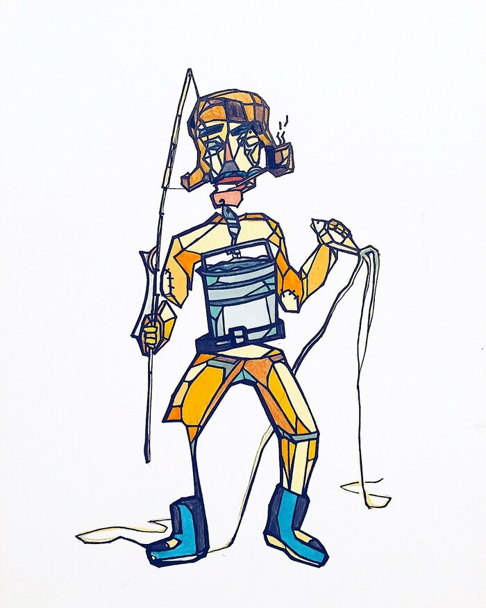 Иллюстрация Fishman в стиле персонажи | Illustrators.ru