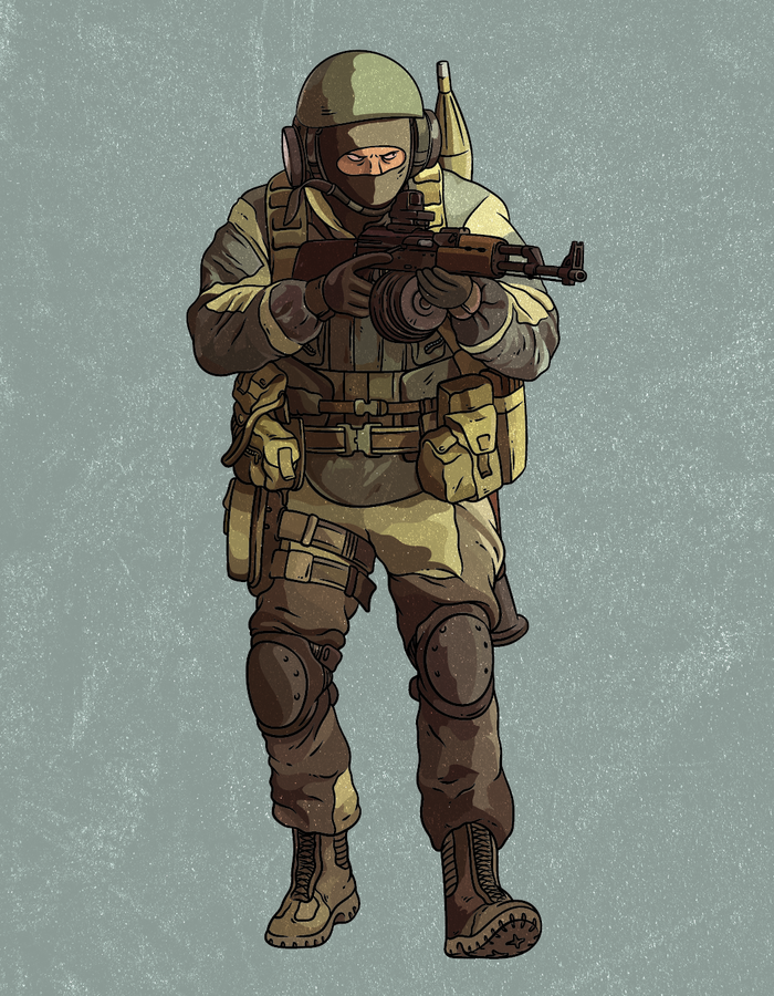 Иллюстрация Russia CoD MW в стиле 2d | Illustrators.ru