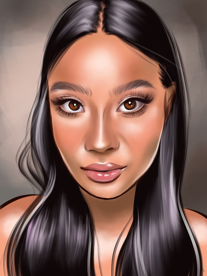 Иллюстрация Женский портрет в стиле портрет | Illustrators.ru