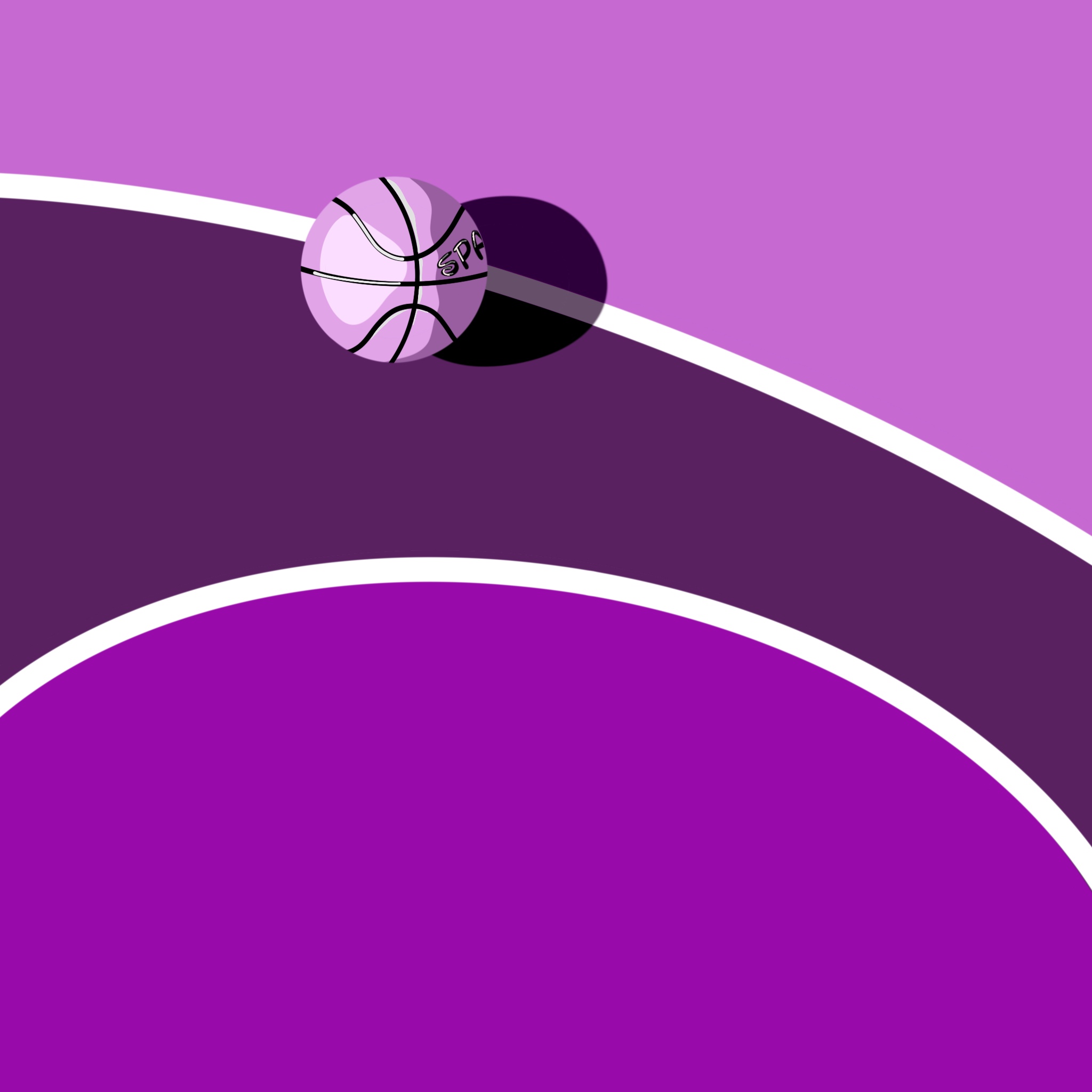 Иллюстрация Violet basketball в стиле декоративный, другое,