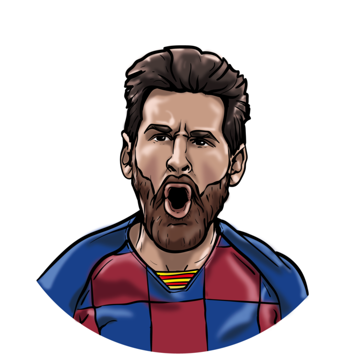 Иллюстрация Messi в стиле 2d, cg, game dev | Illustrators.ru