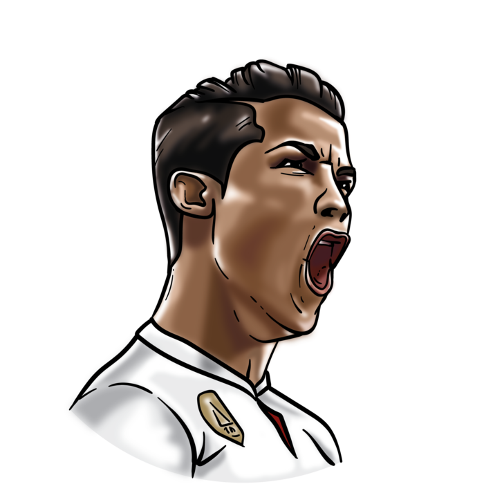 Иллюстрация Роналдо в стиле 2d, game dev, персонажи