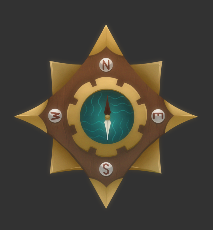 Иллюстрация Compass в стиле game dev | Illustrators.ru
