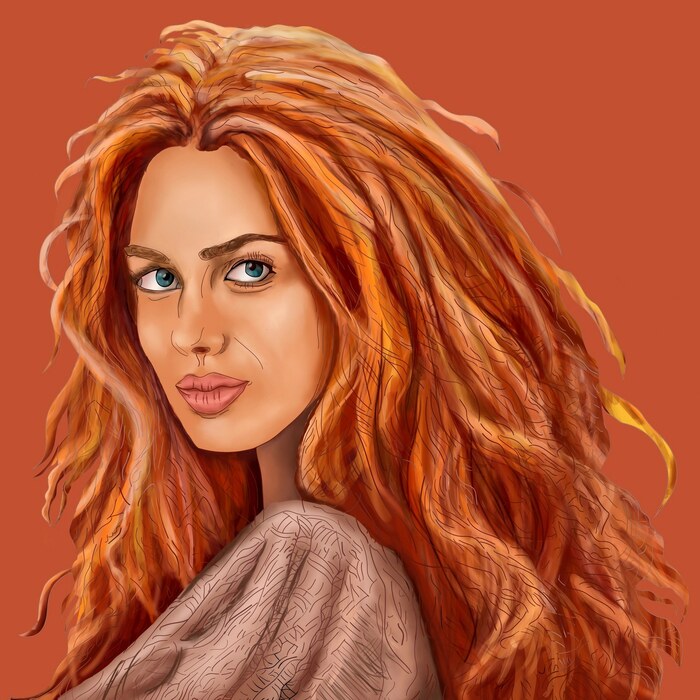 Иллюстрация Портрет незнакомки в стиле 2d | Illustrators.ru