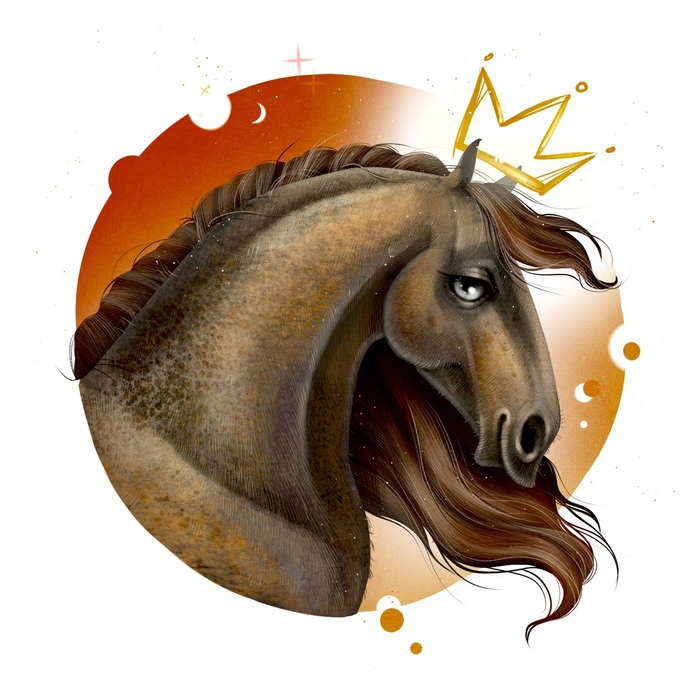 Иллюстрация конь) в стиле 2d | Illustrators.ru