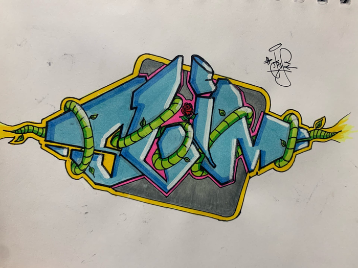 Иллюстрация Slim в стиле graffiti | Illustrators.ru