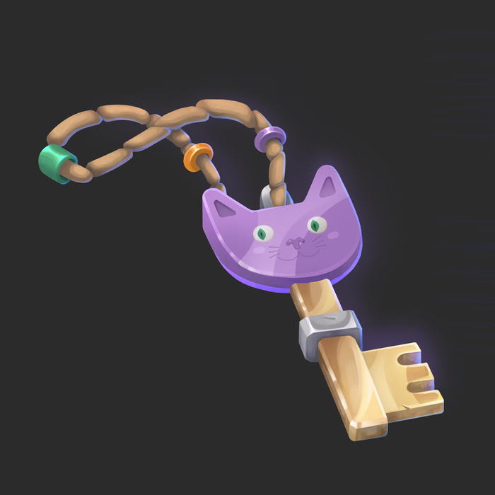 Иллюстрация The pet key в стиле 2d, game dev, компьютерная графика